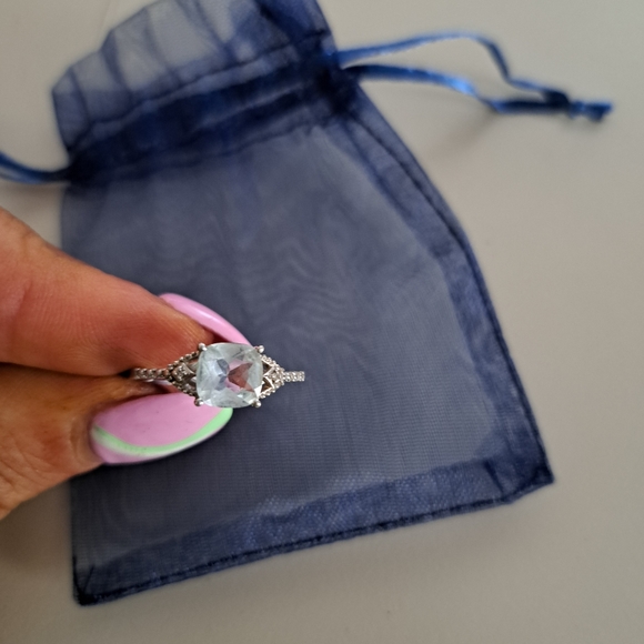 Jewelry | Aqua Marine With Small Diamonds | Poshmark